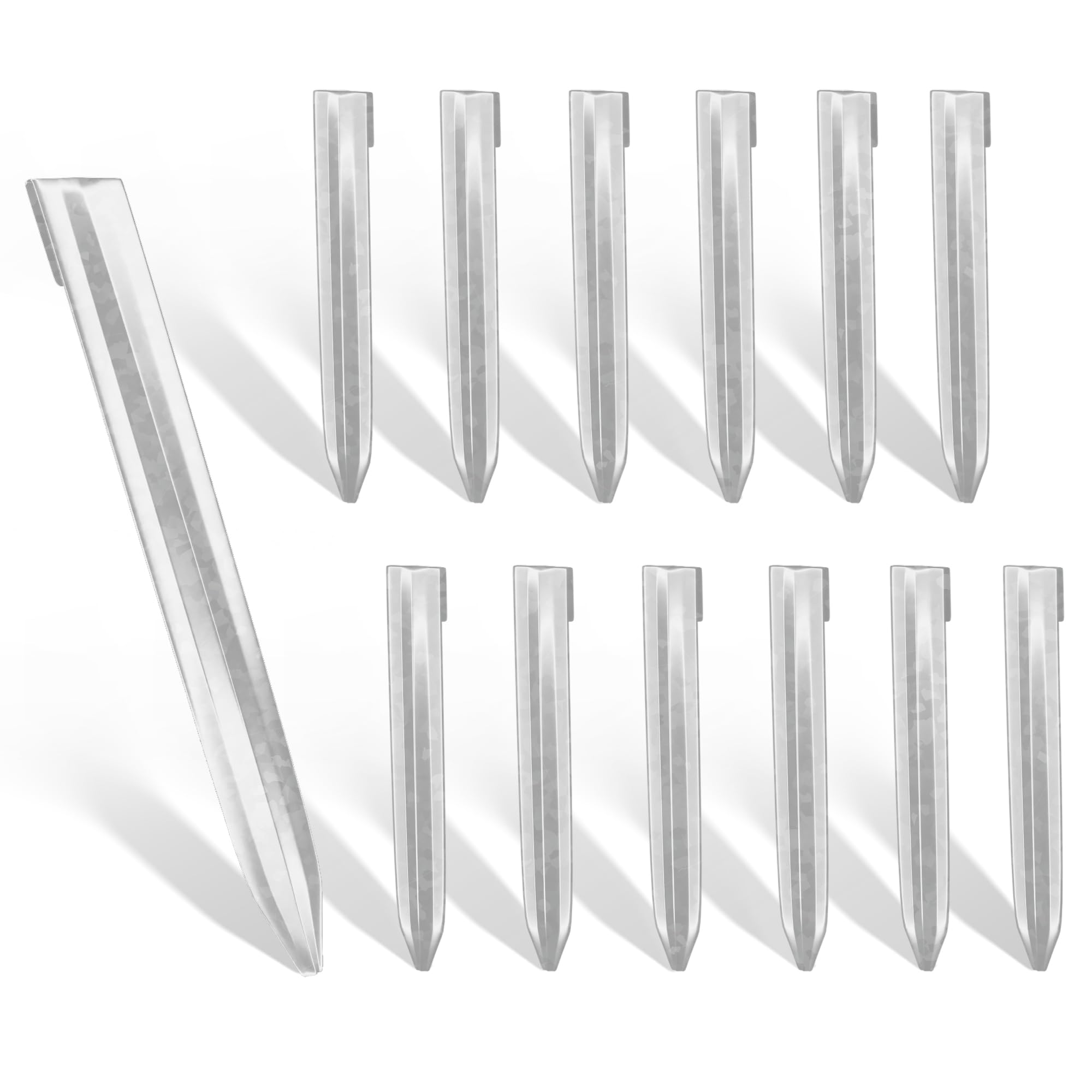 Snapklik.com : Landscape Edging Stakes, 13Pcs 8Inch Corrugated Metal ...