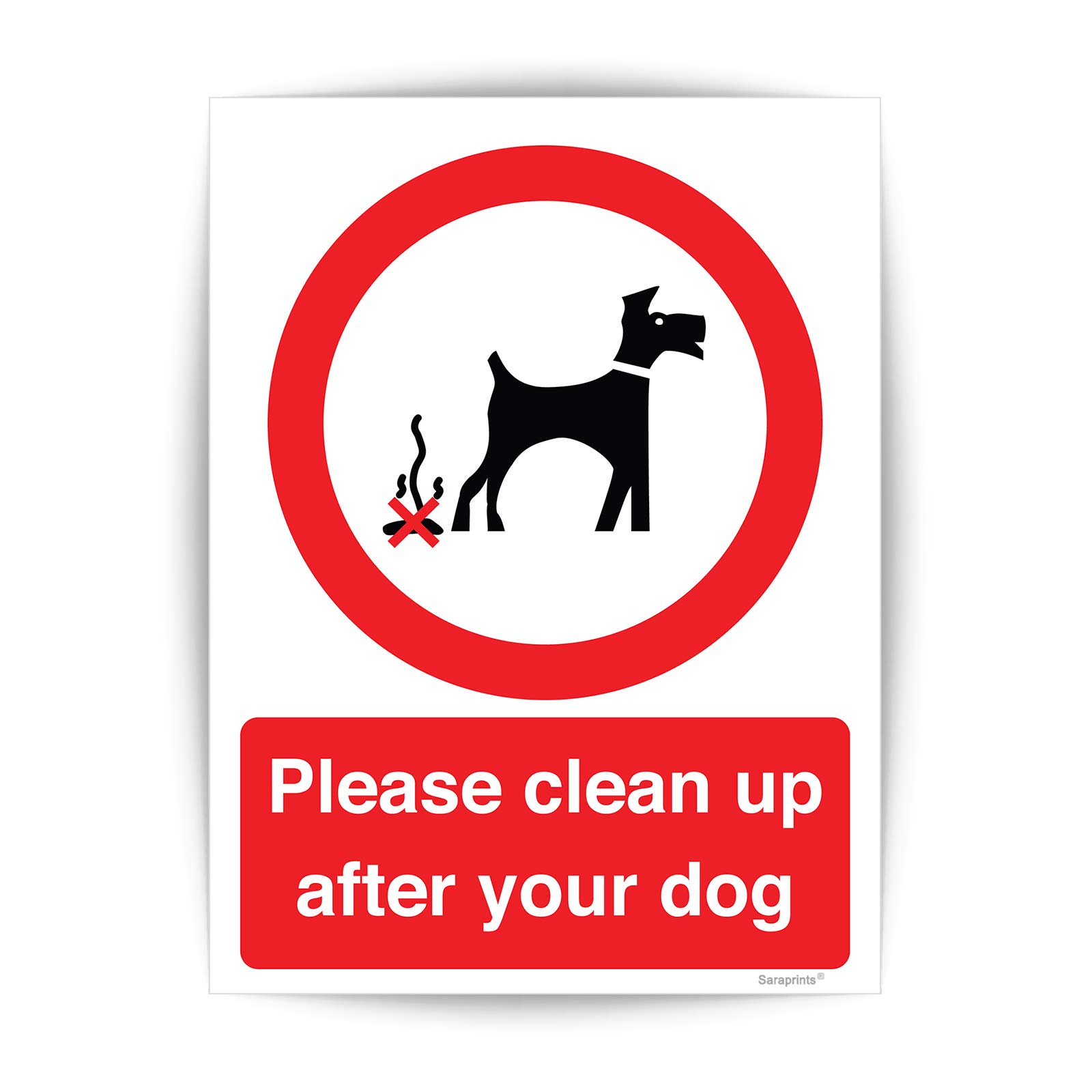 Pack of 5 Dog Fouling Signs (200 x 150 mm) Waterproof Self Adhesive Dog ...