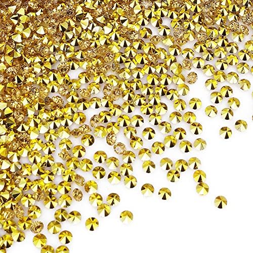 Amazon.com: Happyfiller 2500 Pcs 7mm Light Gold Acrylic Diamonds Gems ...