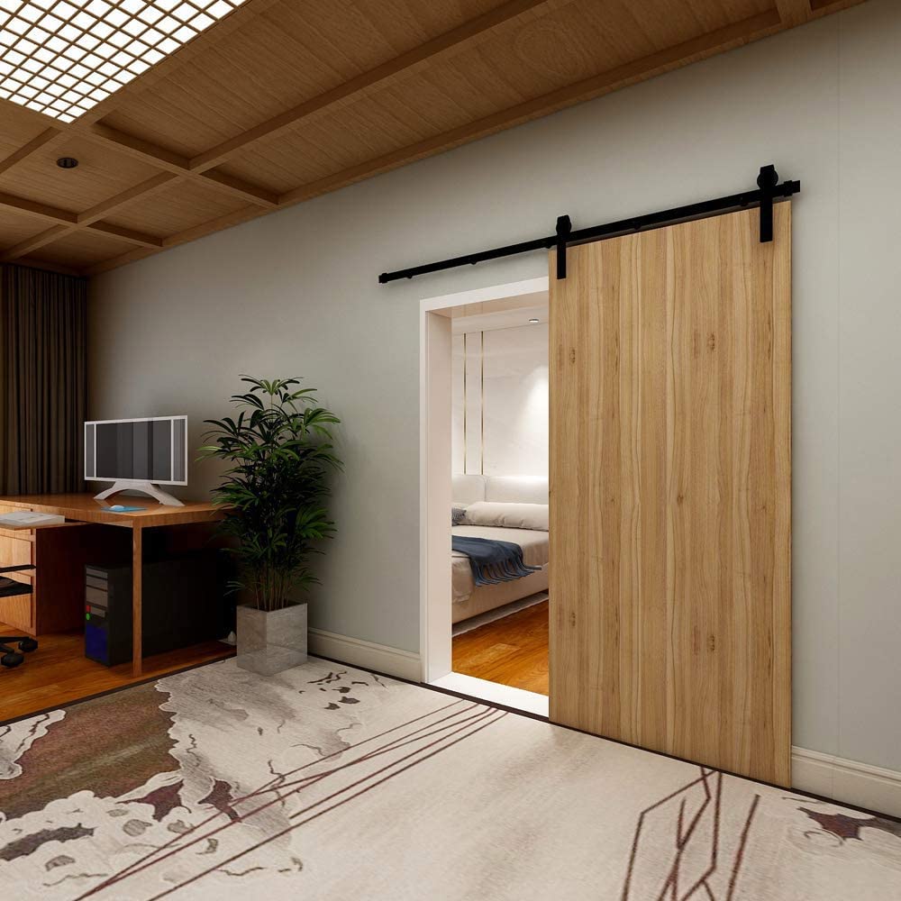 Snapklik.com : TSMST 6FT Heavy Duty Sliding Barn Door Hardware Kit