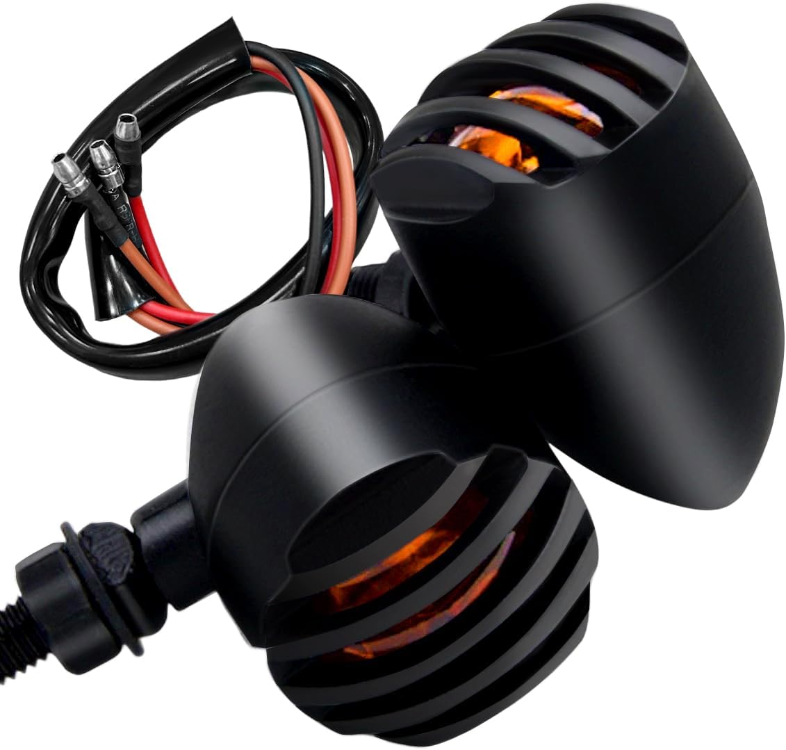 Amazon.com: kucehiup Skull Head LED Amber Turn Signal Motorcycle Turn ...