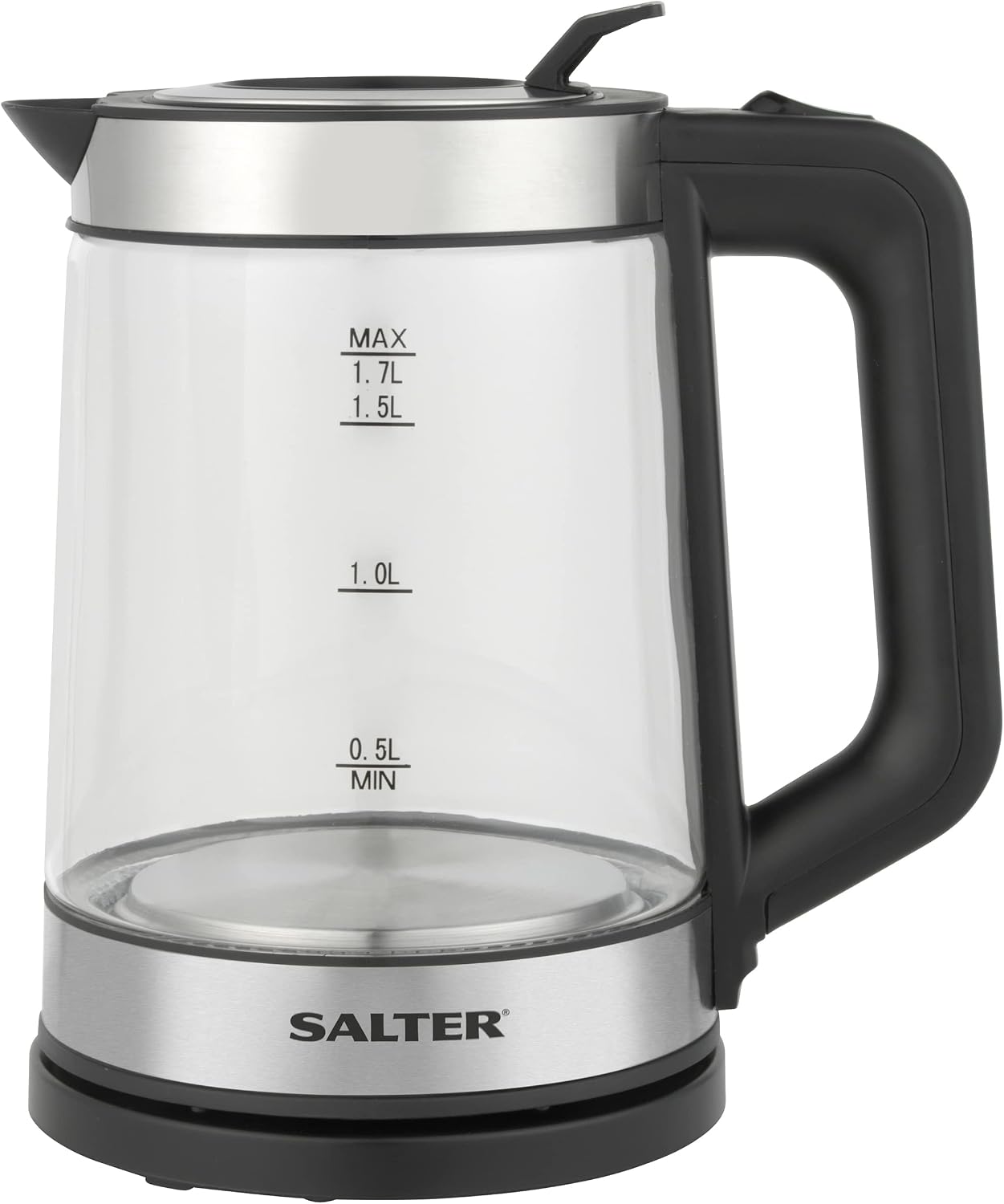 Salter EK5016 Glass Kettle – Easy Fill Lid, 360° Swivel Base, LED Blue ...