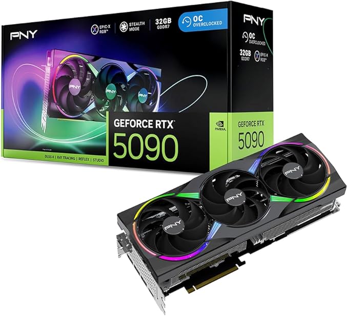 Amazon.com: PNY NVIDIA GeForce RTX™ 5090 Epic-X™ ARGB OC Triple Fan ...