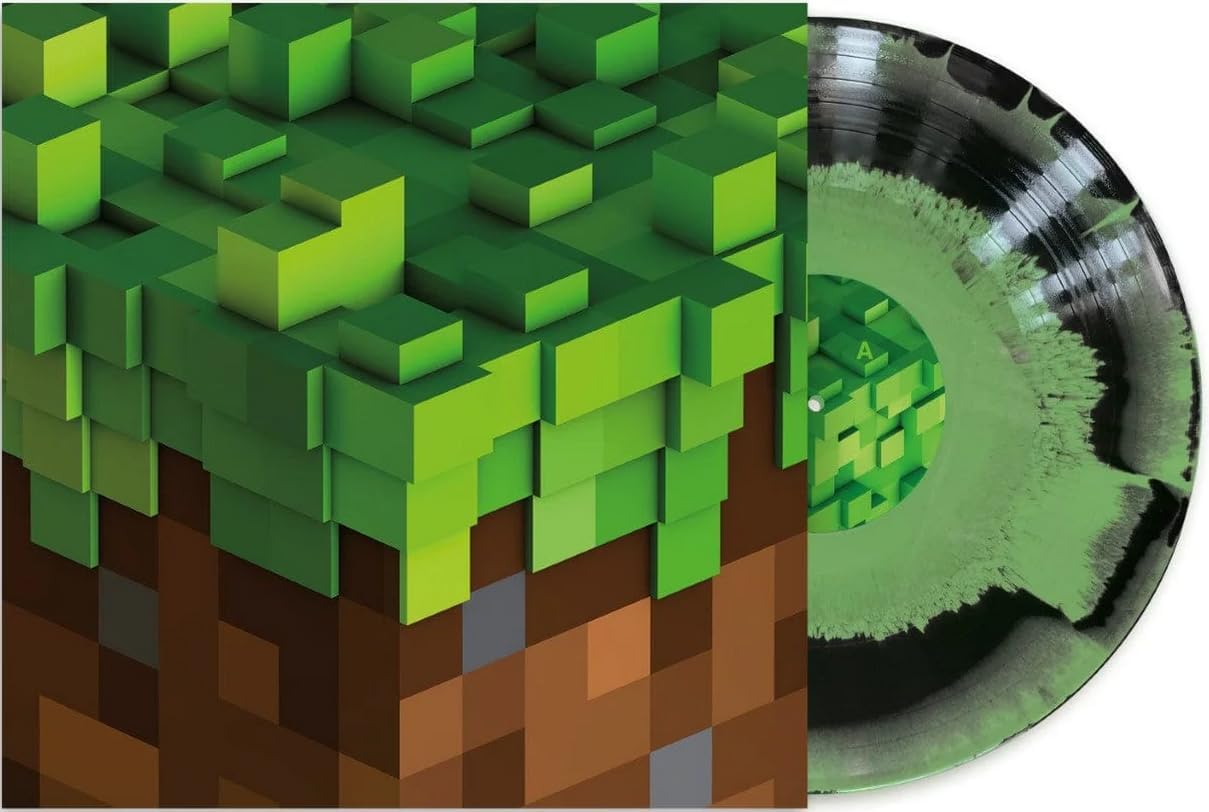 Minecraft Volume Alpha Green & Black "Emerald Ore" Swirl Vinyl: Amazon ...