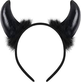Amazon.com: LIYDE Devil Horns Headband, Glitter Devil Ears Headband ...