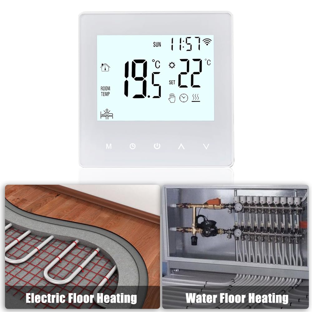 Snapklik.com : Smart Tuya WiFi Thermostat 3A Digital Programmable LCD ...