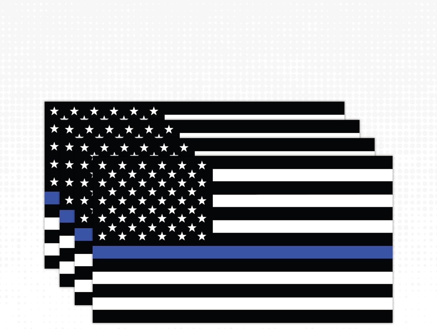 Amazon.com - Sticky Expressions | Thin Blue Line American Flag Decal (4 ...