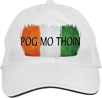 Makoroni - POG MO Thoin Irish Ireland Hat Adjustable Cap, DesP27 White ...