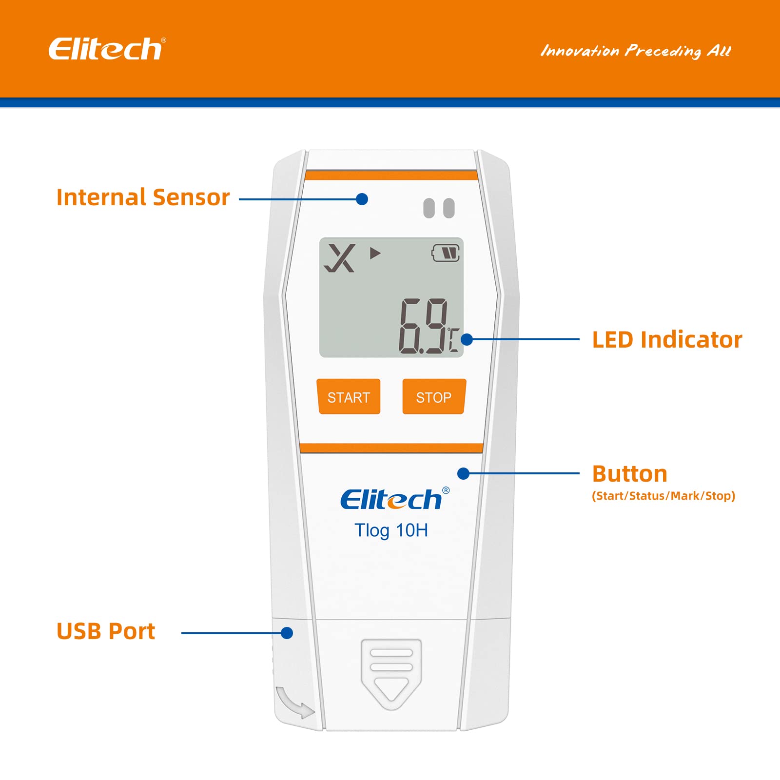 Snapklik.com : Tlog 10H Digital Temperature Data Logger Reusable ...