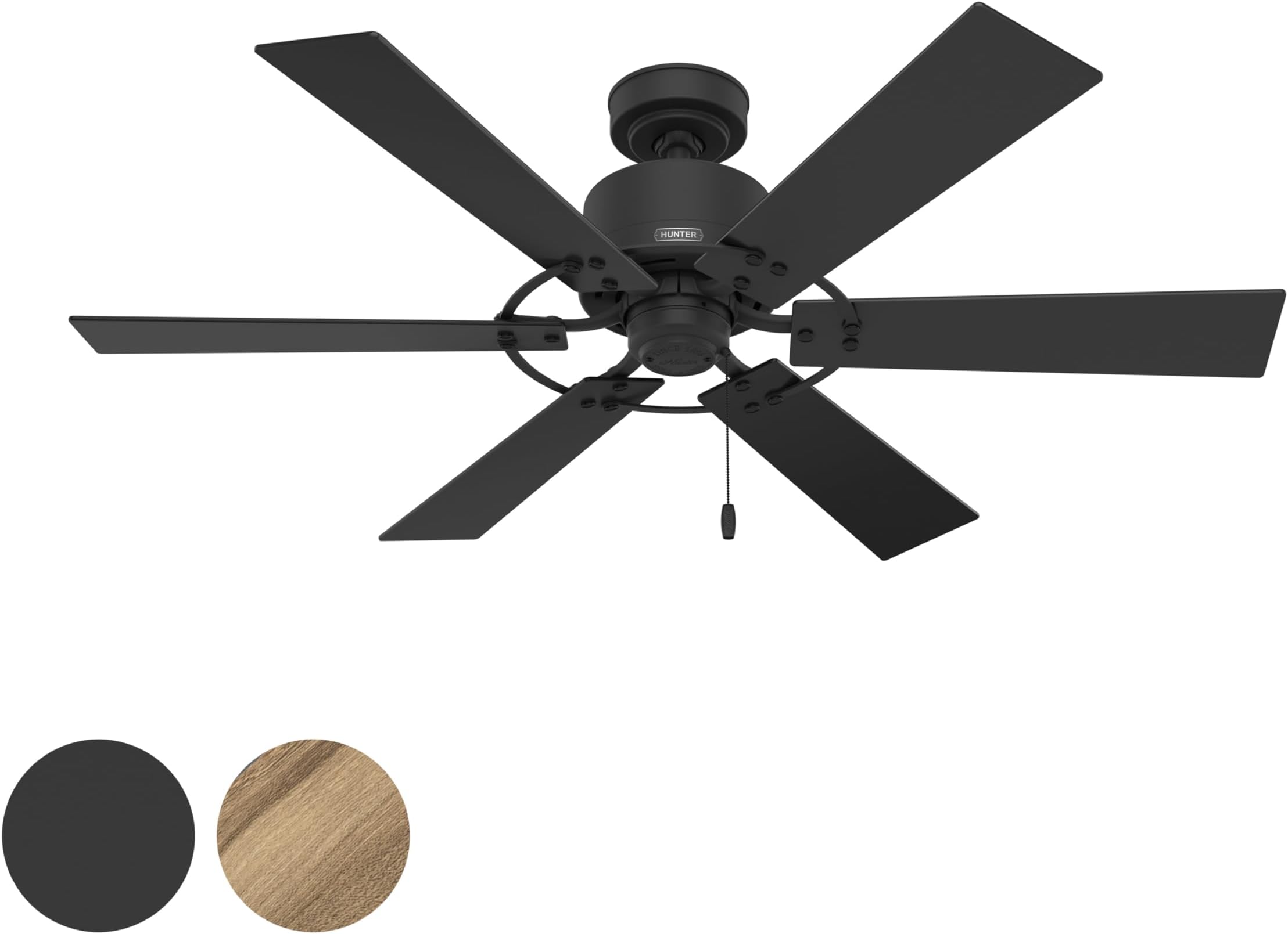Amazon.com: Hunter Fan 52 in Contemporary Matte Black Finish Indoor ...