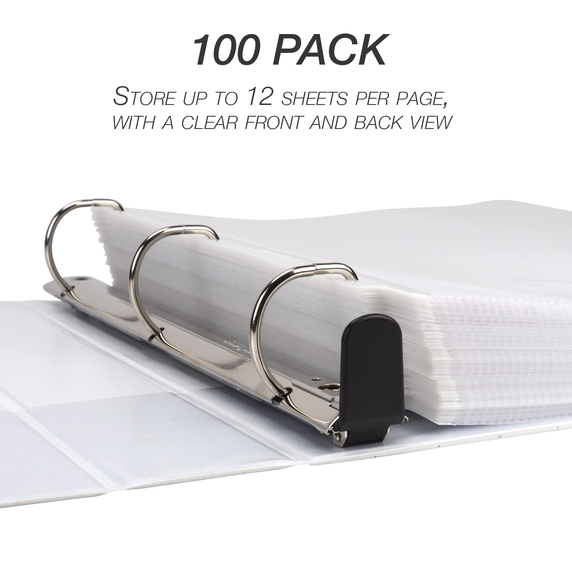 Snapklik.com : 100 Pack Heavy Duty Sheet Protectors, Non-Glare, 8.5x11 ...