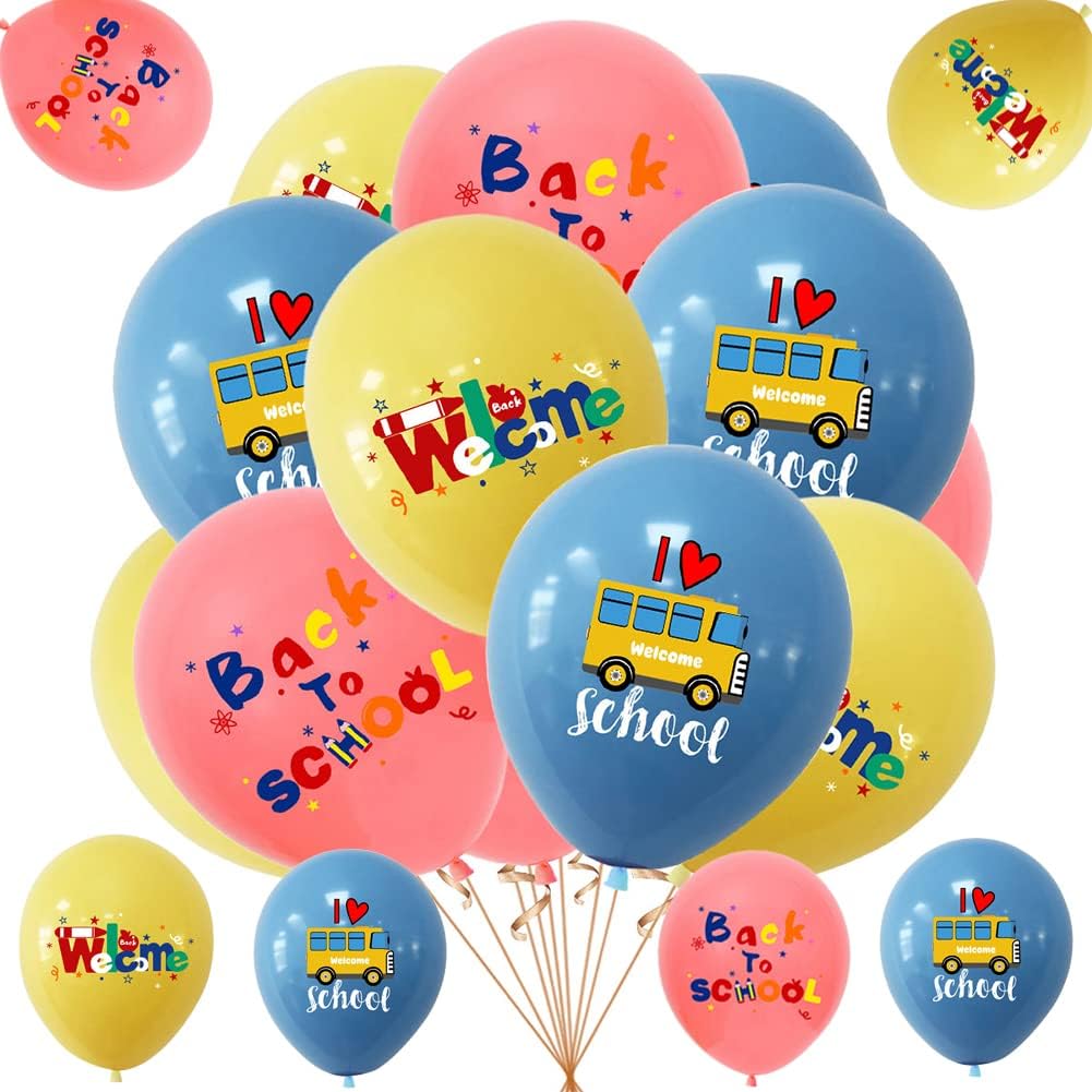 24PCS Back to School Season Balloons, First Day of School Balloons ...
