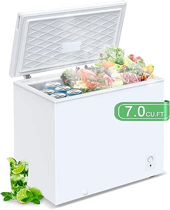 Amazon.com: rosmena Chest Freezer 7.0 Cubic Feet, Deep Freezer with 8 ...