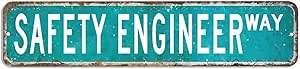 Amazon.com: Retro Safety Engineer Street Sign, Safety Engineer ...