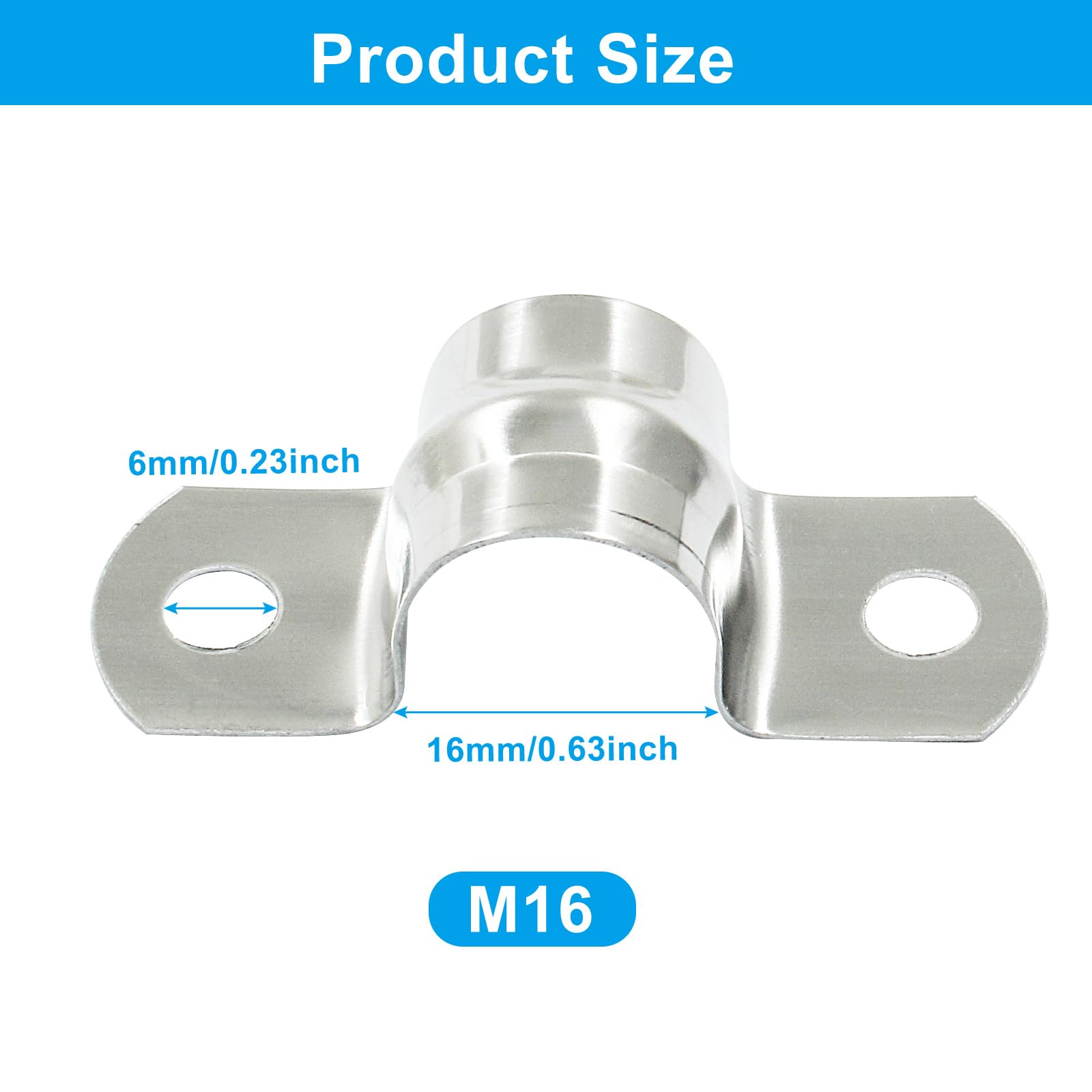 Snapklik.com : Moicstiy 25 Pack M16 Rigid Pipe Strap, 5/8 Inch ...