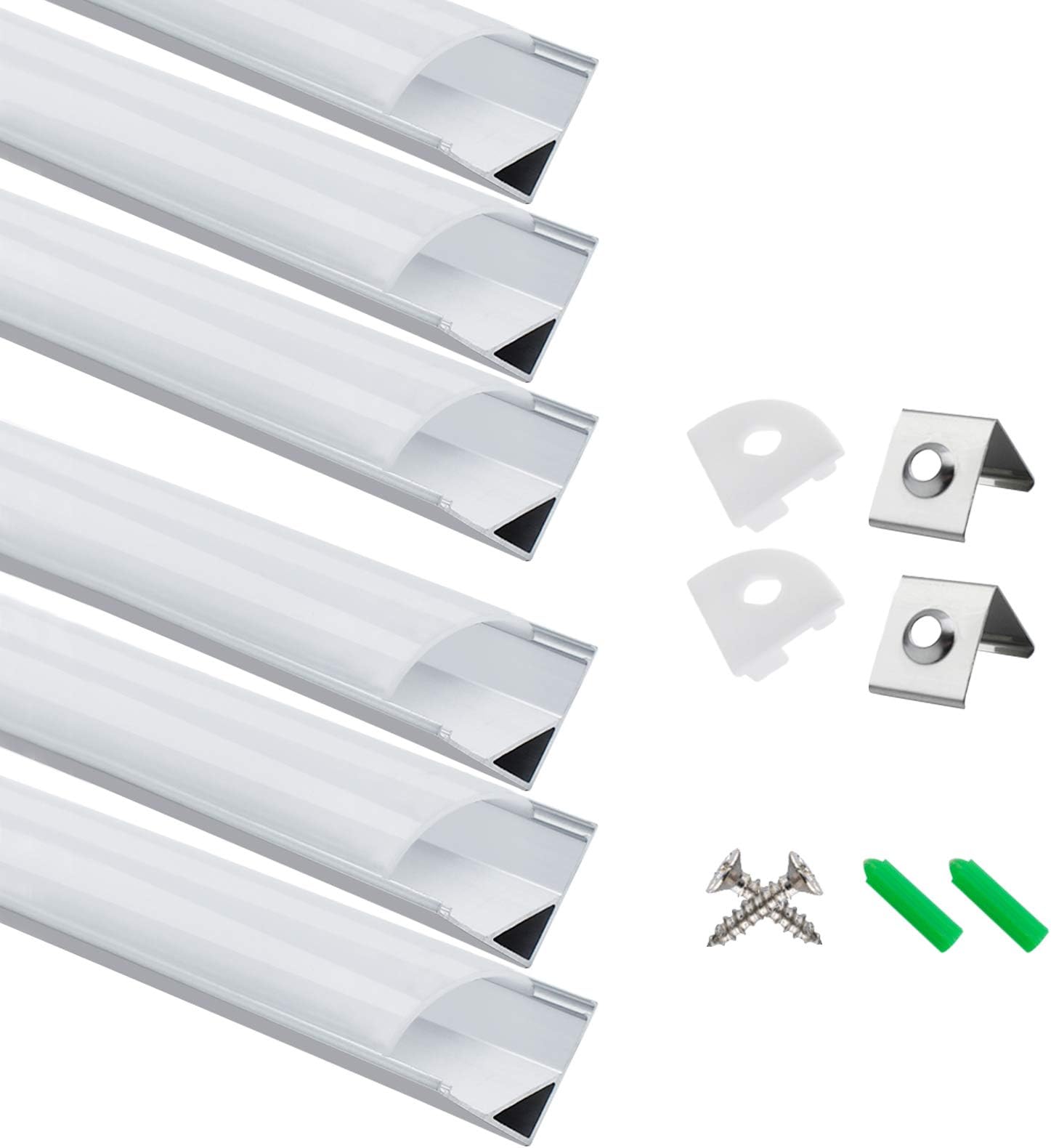 SENXINGYAN LED Aluminum Profile V-Shape 14x1m, Led Channel with Cover ...