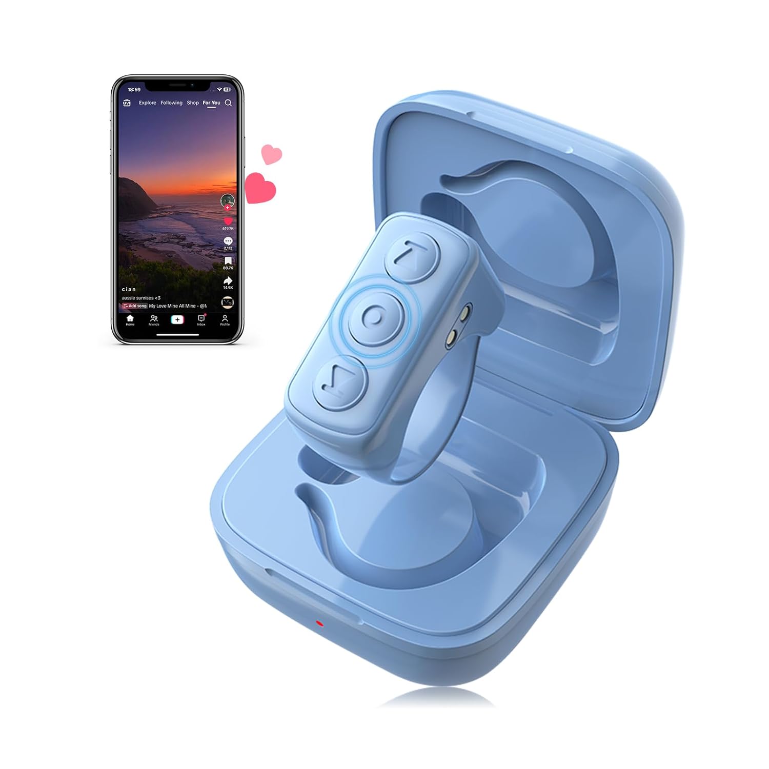 Amazon.com: BIFTU Remote Control for TikTok, Bluetooth Scrolling Ring ...
