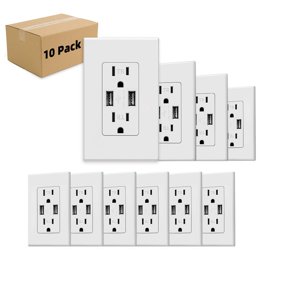 Outlet with USB High Speed Charger 4.8A Charging Capability, Child ...