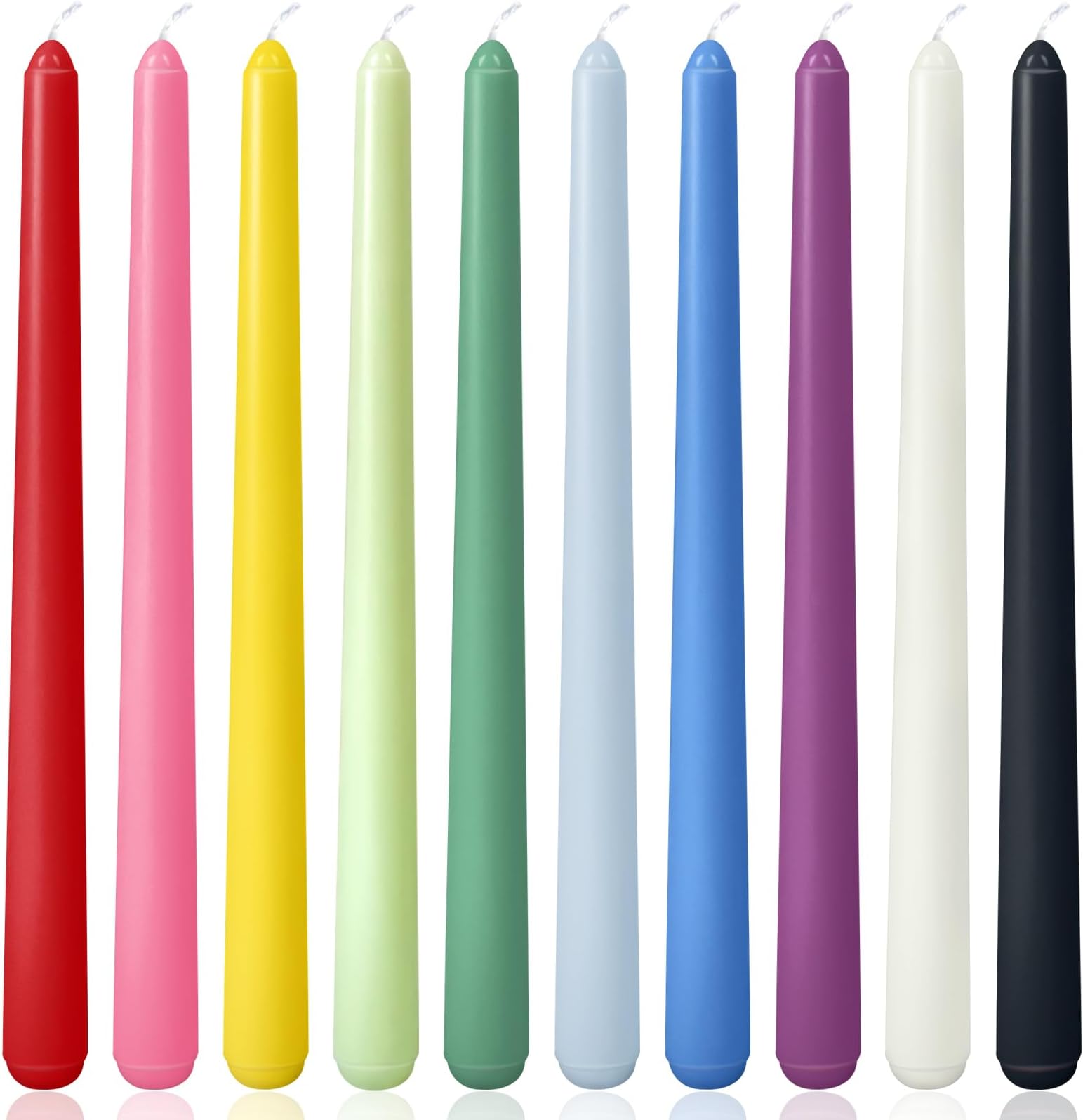 Amazon.com: 12 Pack 10 inch Multi-Color Taper Candle Set for Holiday ...