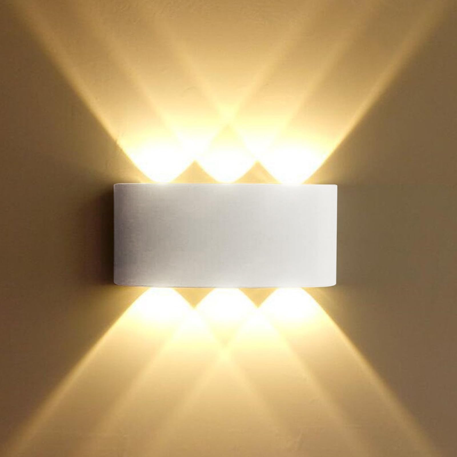 NEONA LED Wandleuchte innen & außen weiß - 230 Lumen Up & Down Alu ...
