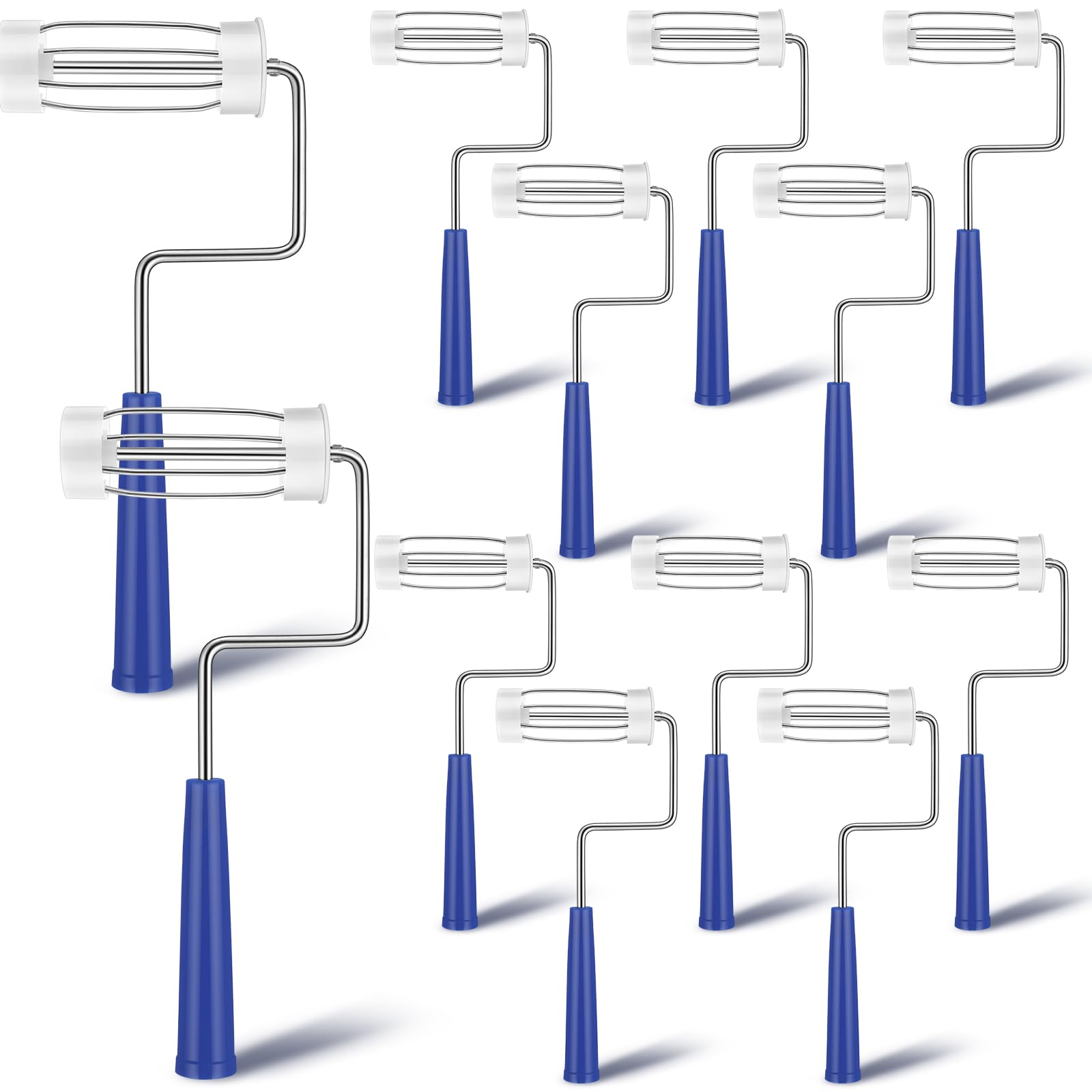 Amazon.com: Leumoi 12 Pcs 4 Inch Paint Roller Frame 5 Wire Galvanized ...