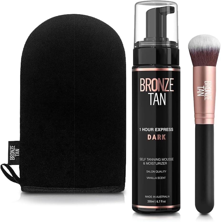 Amazon.com: Self Tanner Tanning Mousse Kit - USA Made with Natural ...