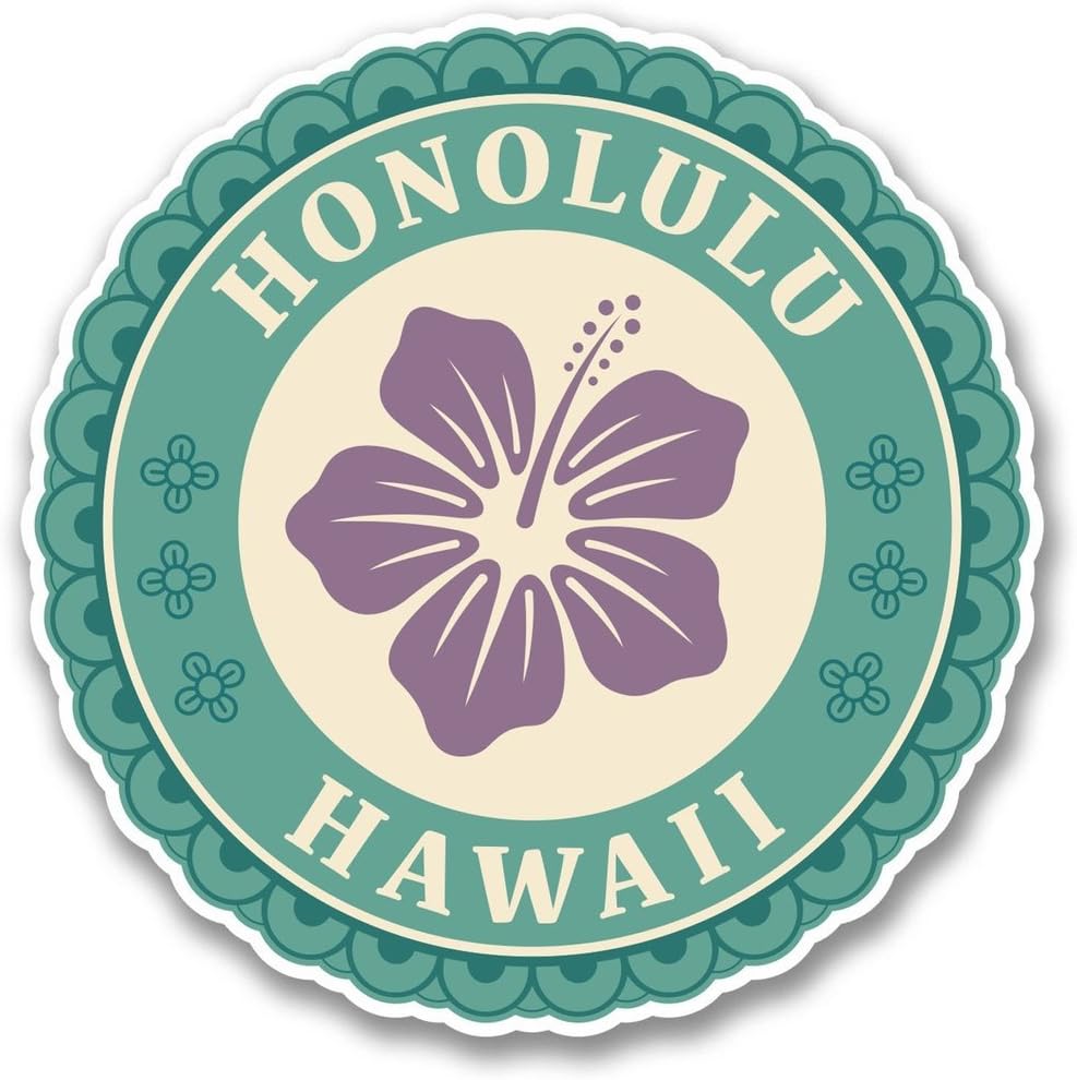 Amazon.com - Honolulu Hawaii Oahu Vinyl Sticker Decal Laptop Car Bumper ...