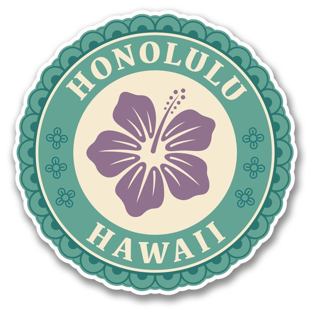 Amazon.com - Honolulu Hawaii Oahu Vinyl Sticker Decal Laptop Car Bumper ...