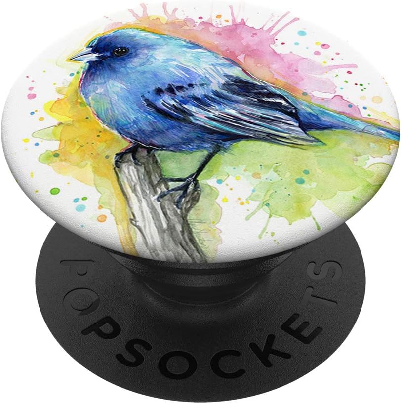 Amazon.com: Watercolor Colorful Blue Bird Print Pop Mount Socket ...