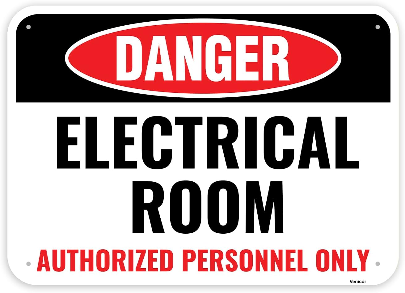 1PC Electrical Room Sign, 14 x 10 Inches - Aluminum - Electric Room ...