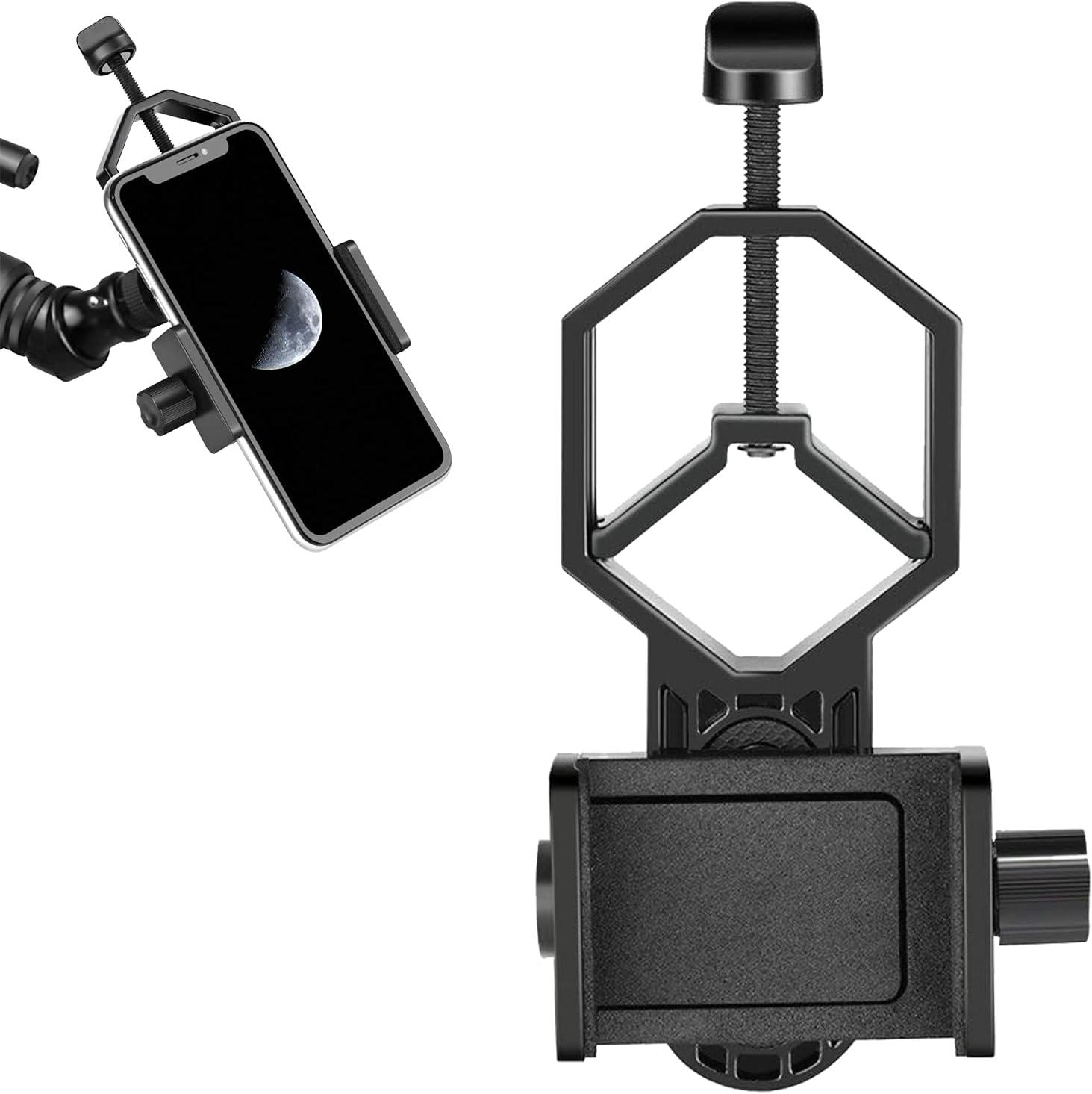 Amazon.com : Universal Cell Phone Telescope Adapter Mount Compatible ...