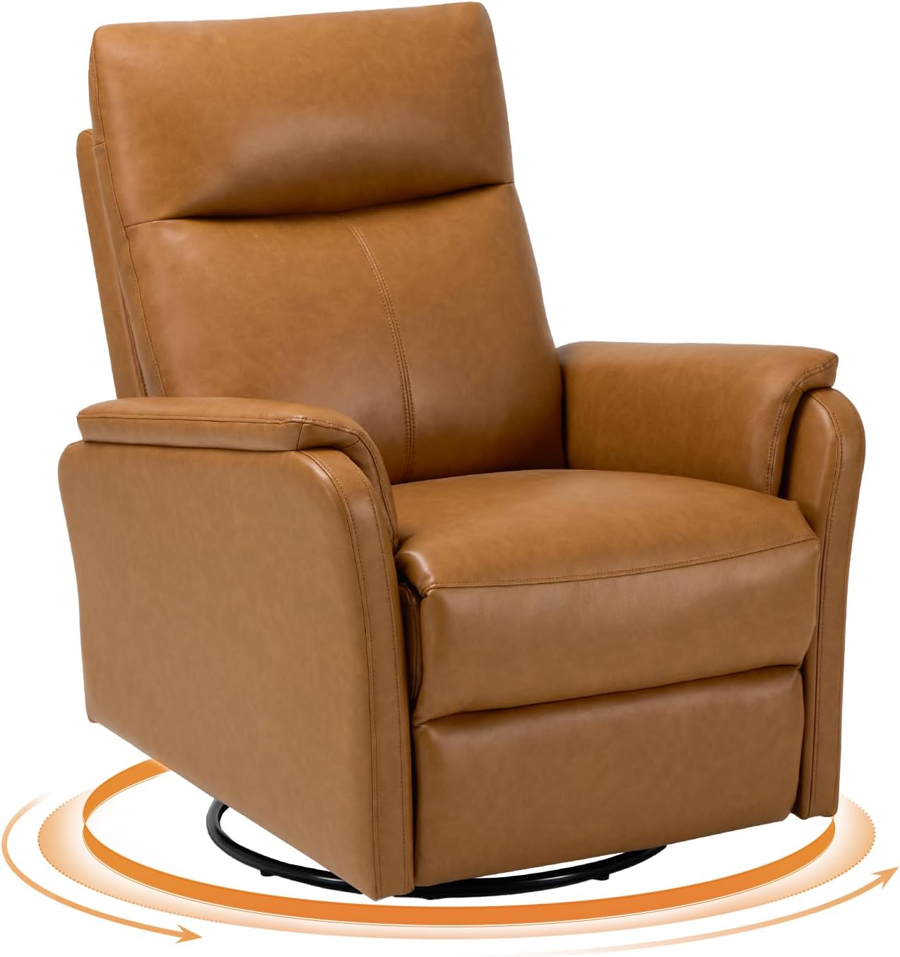 Amazon.com: Swivel Rocking Recliner Glider Chair, Leather Reclining ...