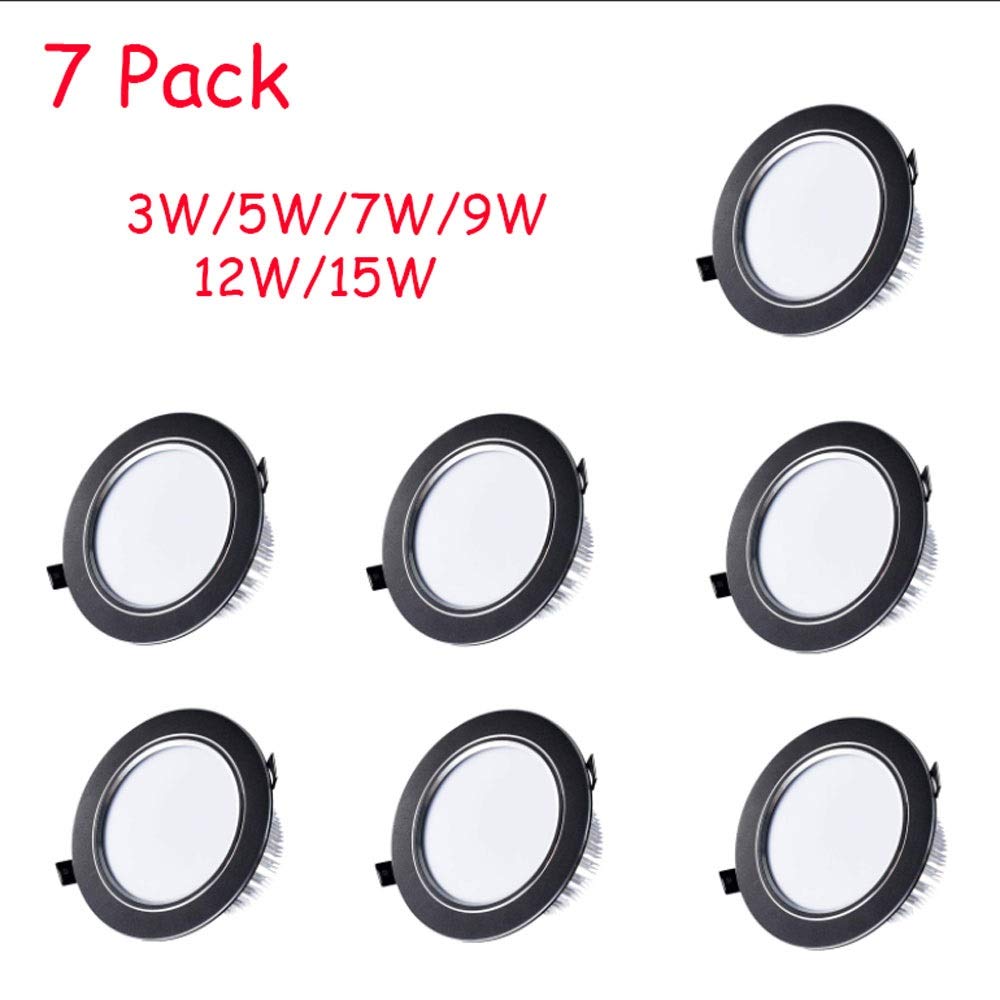 Buy Ceakep 7 Pack Ultra Slim LED Recessed Downlight Round Ceiling ...