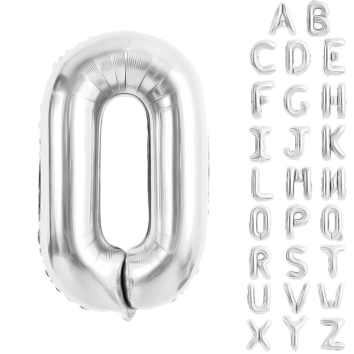 Amazon.com: Silver Letter Balloons 40 Inch - Large Letter Balloon ...