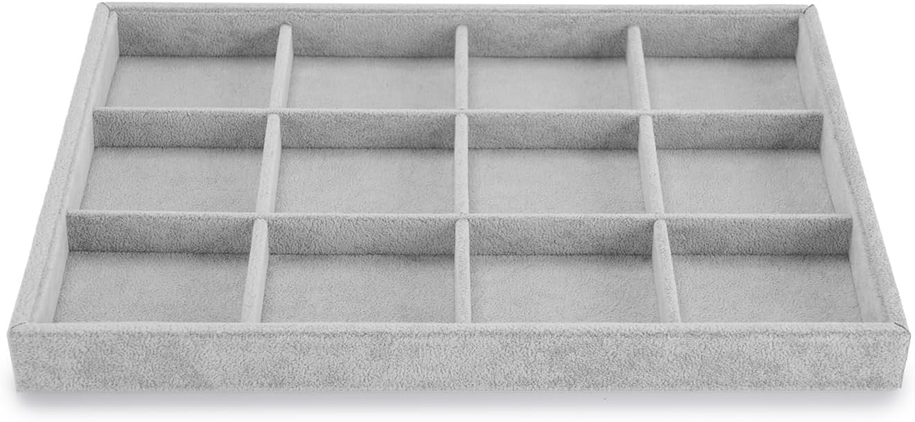 Oirlv Stackable Jewellery Tray Velvet Jewellery Display Tray Jewellery ...