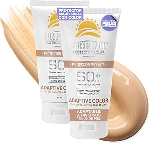 Fotosun UV 100 Protector Solar Adaptive Color Bloqueador Facial Protección Contra el Sol Uso ...