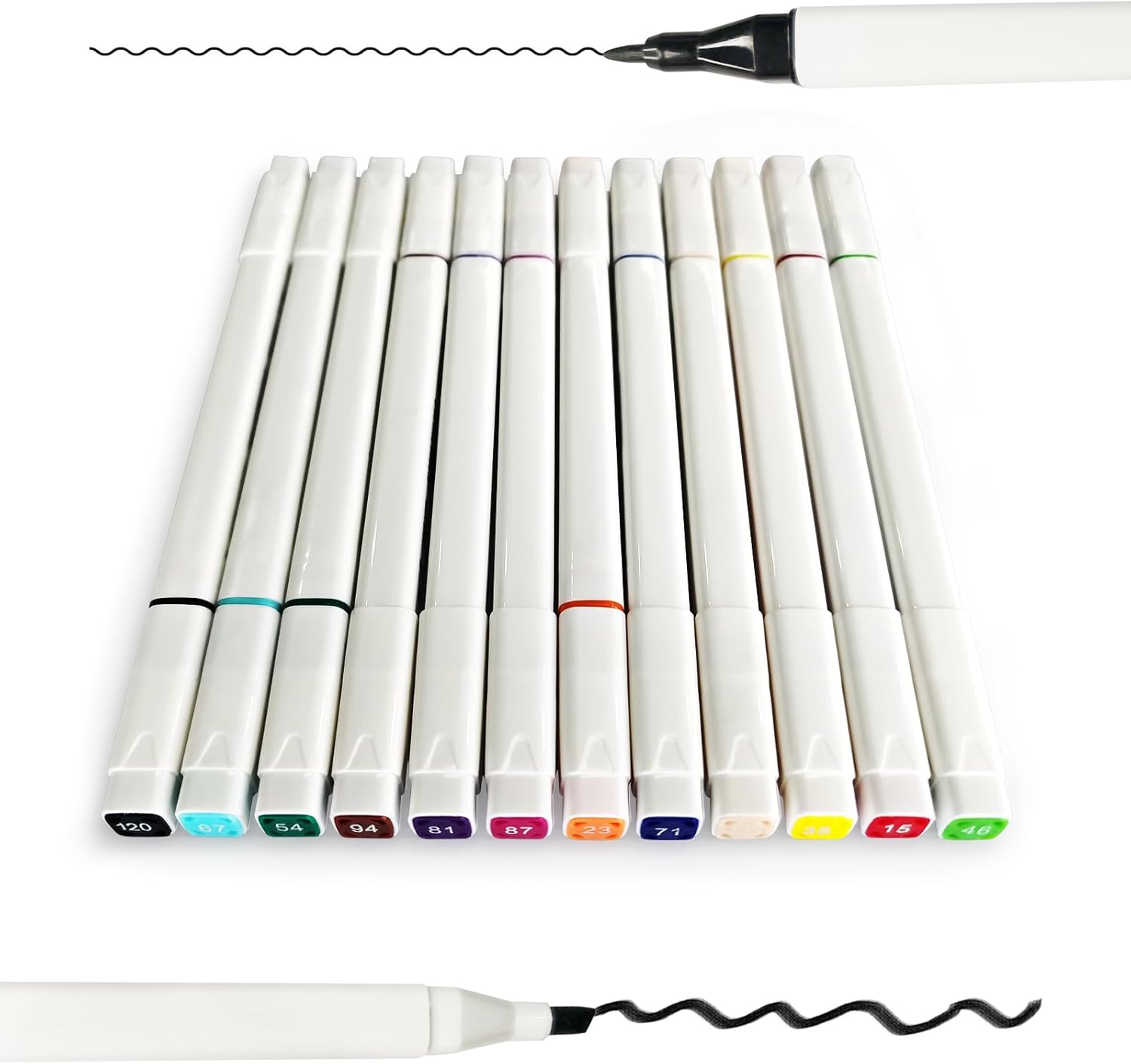Amazon.com: 12 Colors Acrylic Paint Pens, Dual Tip Acrylic Markers ...