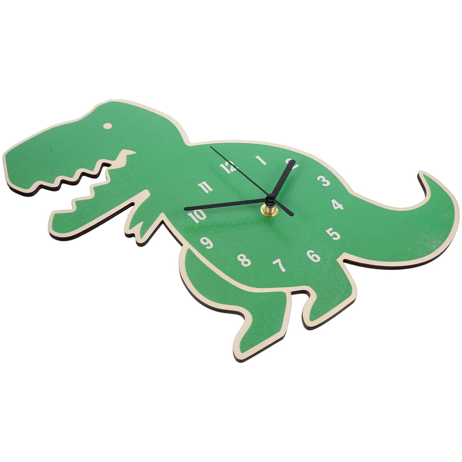Amazon.com: Non Ticking Wall Clock Dinosaur Shape Hanging Colcks ...