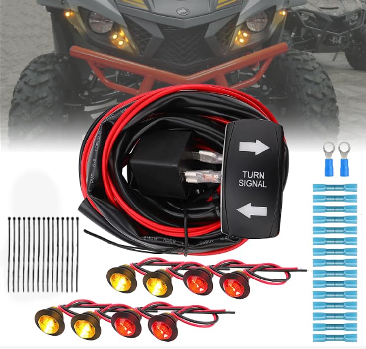 KMFCDAE UTV Turn Signal Kit Universal ATV UTV Street Legal Kit with ...