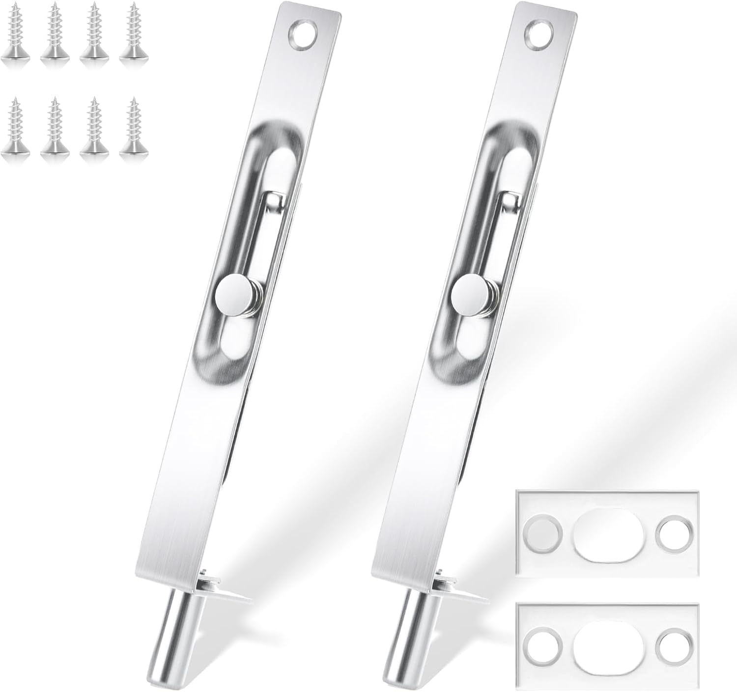 2PCS Flush Bolt Door Hardware 6 Inch Double Door Latch French Door Top ...