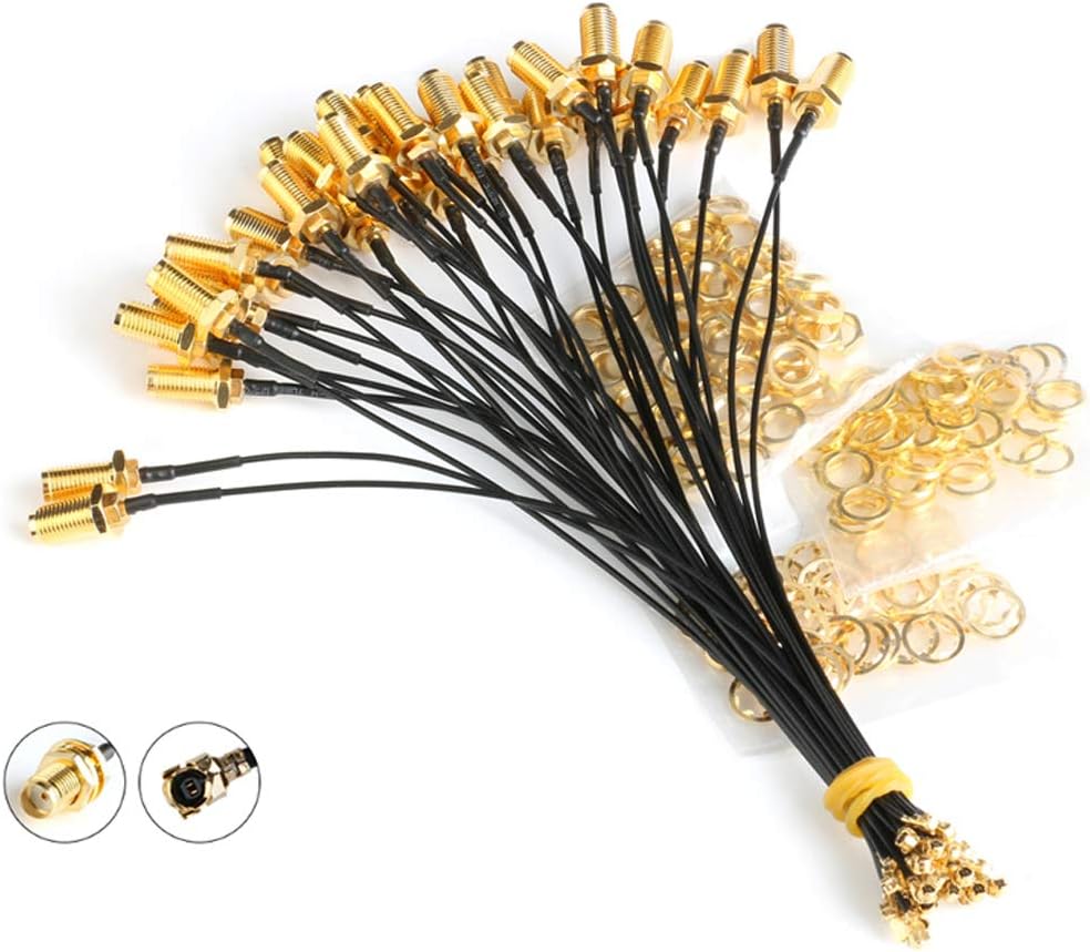 Amazon.com: Pack of 4 RF U.FL(IPEX/IPX) Mini PCI to RP-SMA Female ...