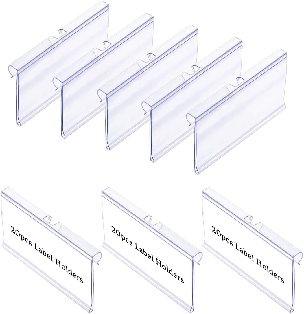 Amazon.com : Diteje 20 Pack Plastic Wire Shelf Label Holder,Shelving ...