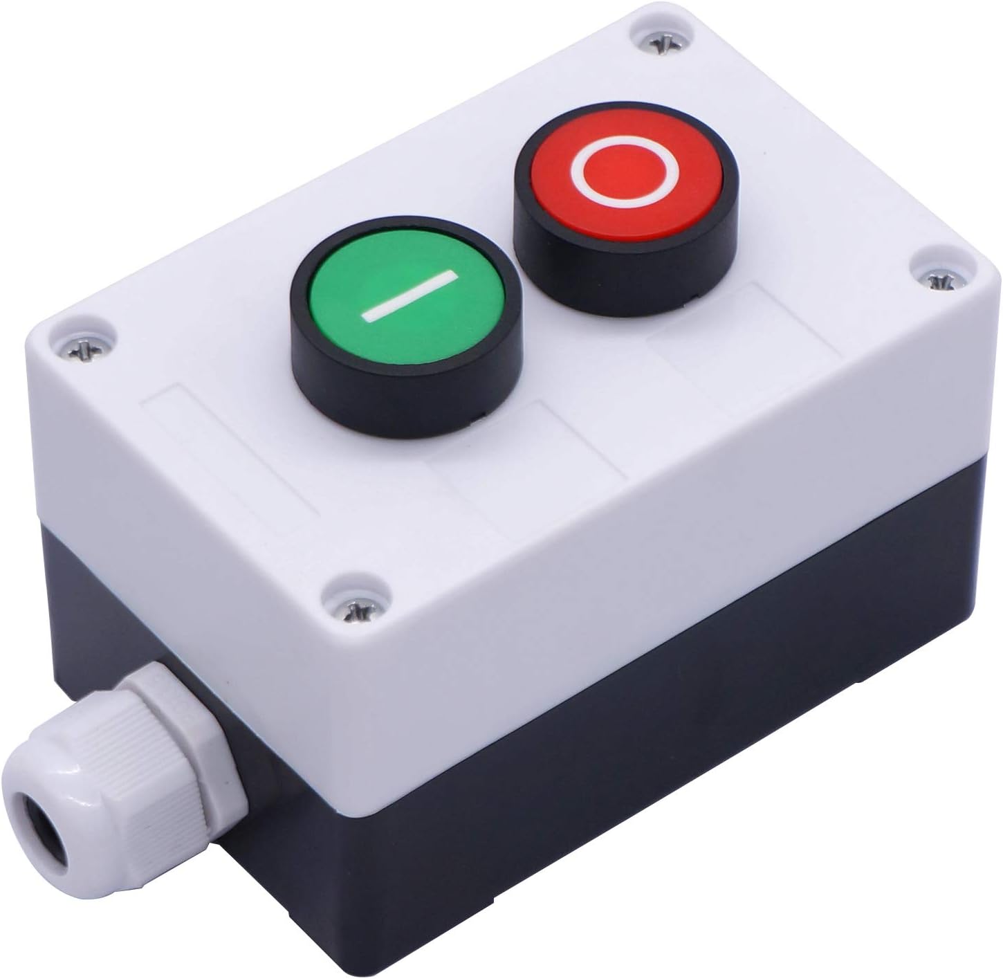 Taiss Momentary Push Button Switch Station Box I/O Red Green Sign NO NC ...