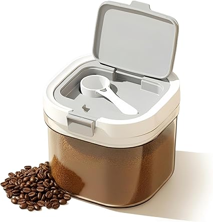 Amazon.com: IWCR sugar container with spoon, Coffee and Dry Food ...