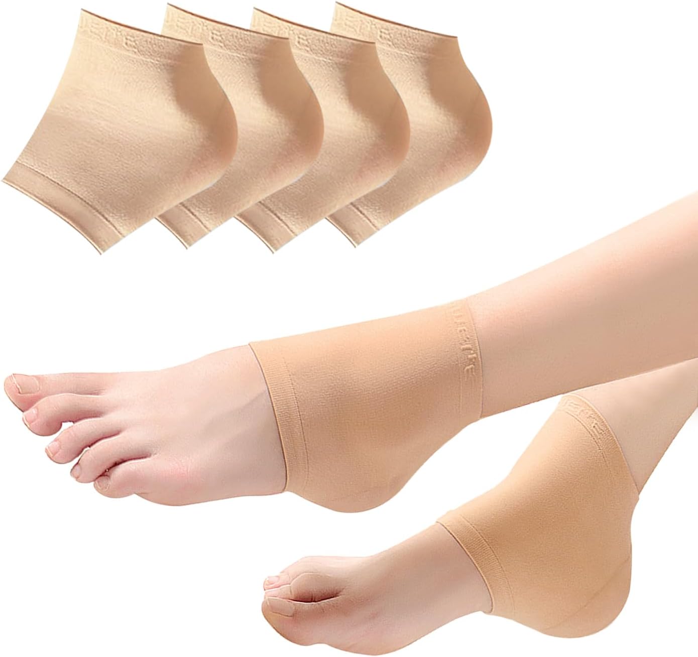 Amazon.com : Vaincre Cracked Heel Repair Socks - 4 Pairs Moisturizing ...