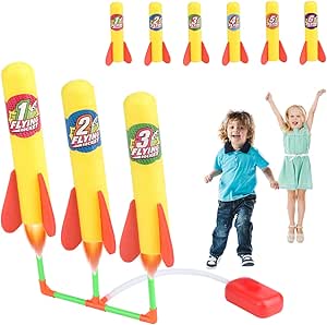 Amazon.com: FOR21JOYS Toy Rocket Launcher for Kids,Jump Rocket Set with ...
