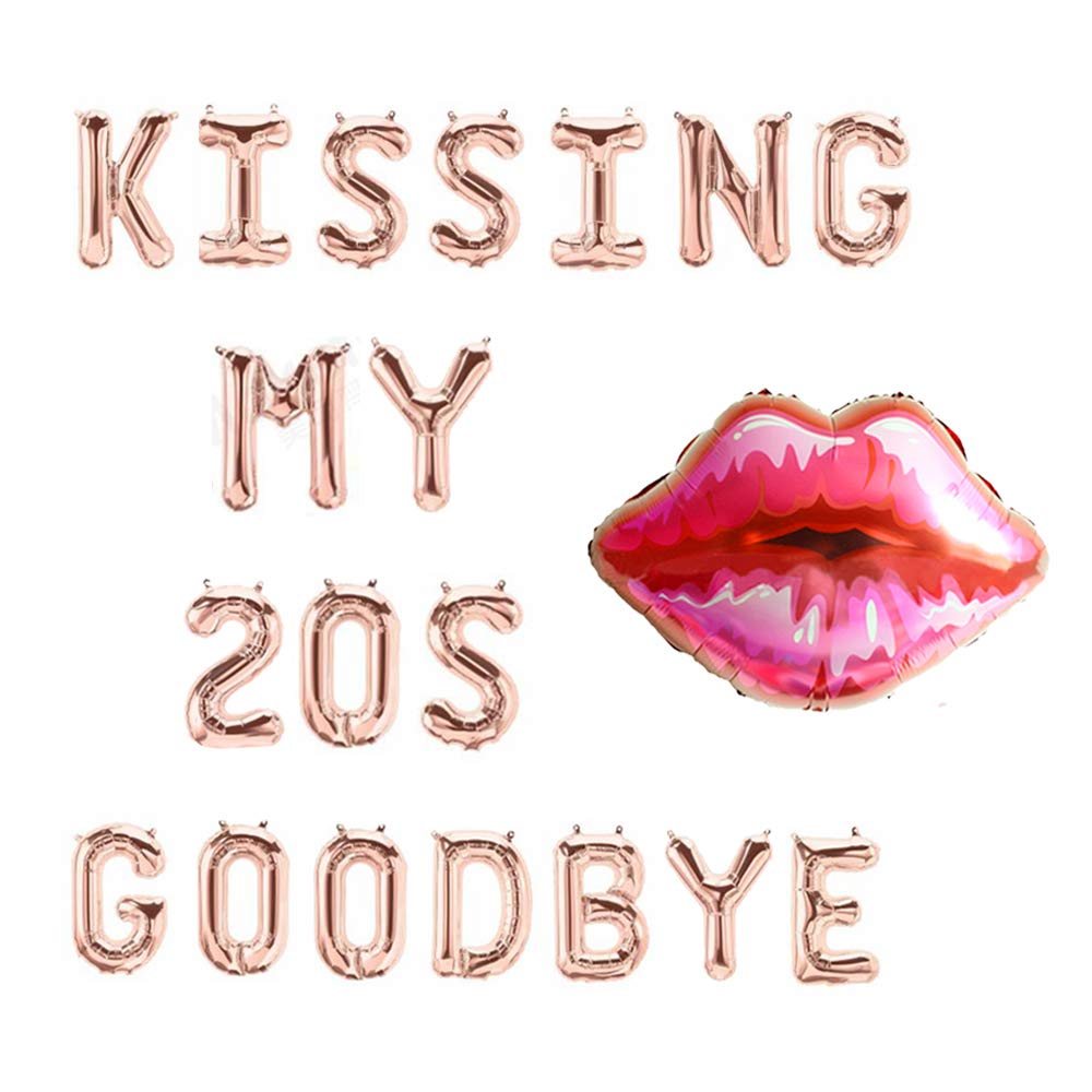 Jeveniskissing My 20s Goodbye Decorations Kissing My 20s Goodbye Banner ...