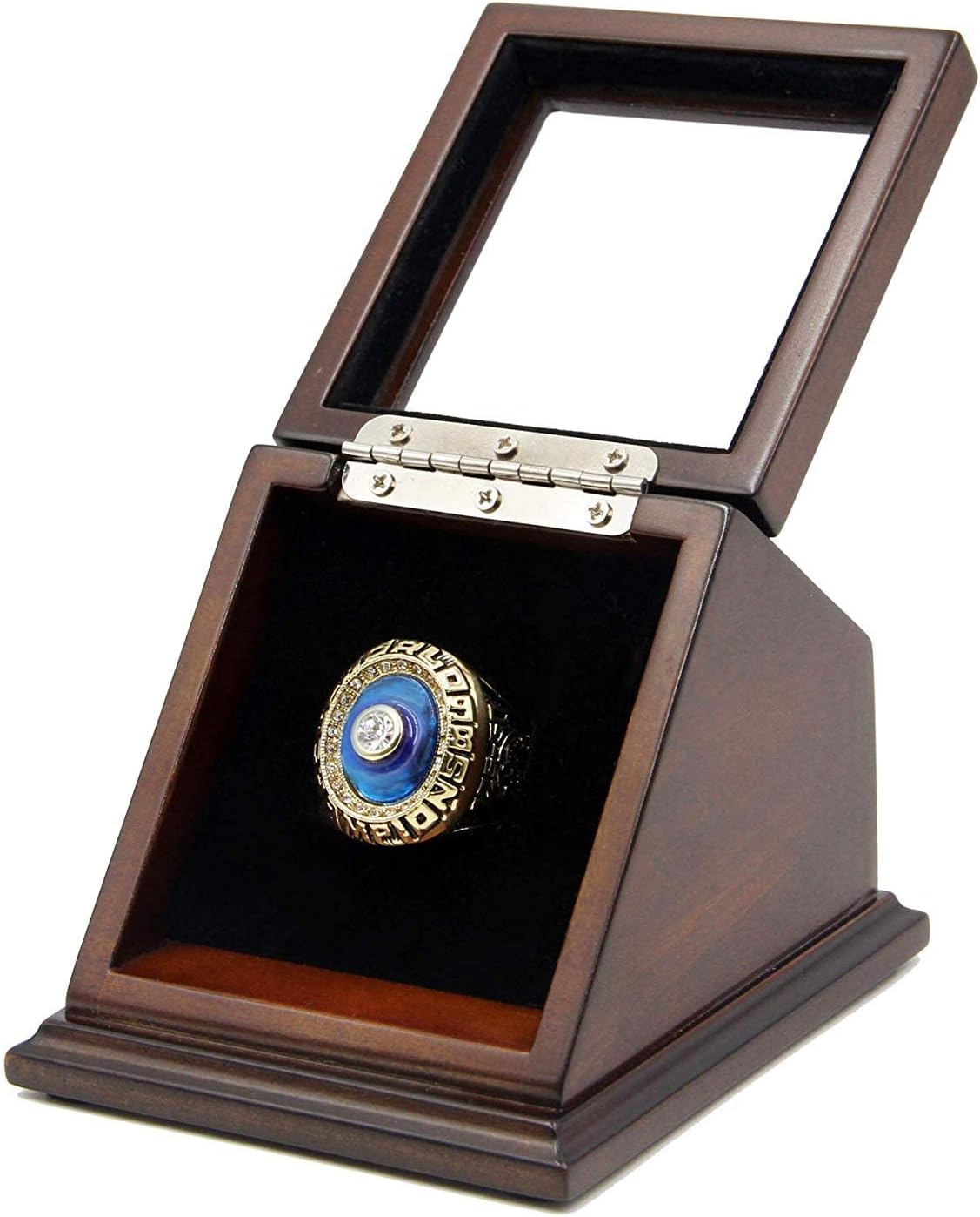Amazon.com: Championship Ring Display Case Box Holder Storage 1 Slot ...