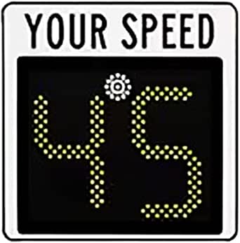Amazon.com: 24'' Speed Display Radar Traffic Sign, Solar Radar Feedback ...