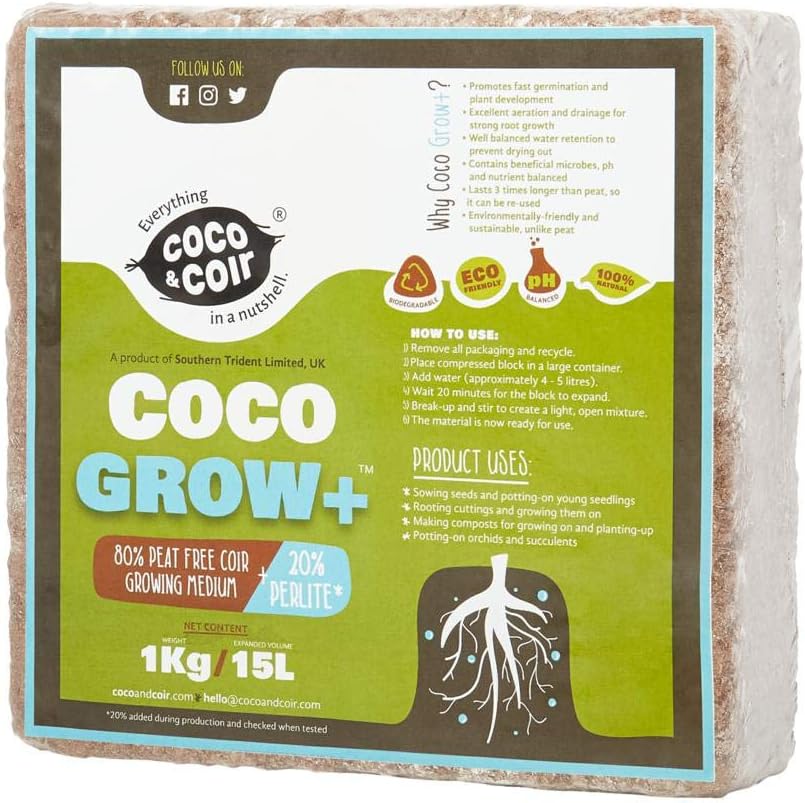 Coco & Coir Seed Compost Perlite Potting Mix | Peat-Free Organic Coco ...